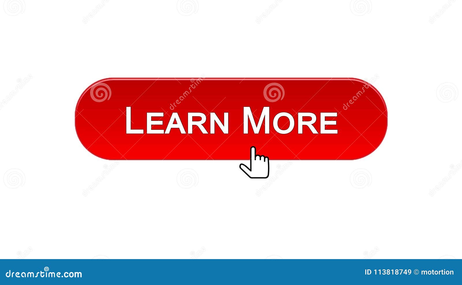 Learn More Web Interface Button Clicked With Mouse Cursor, Red Color ...