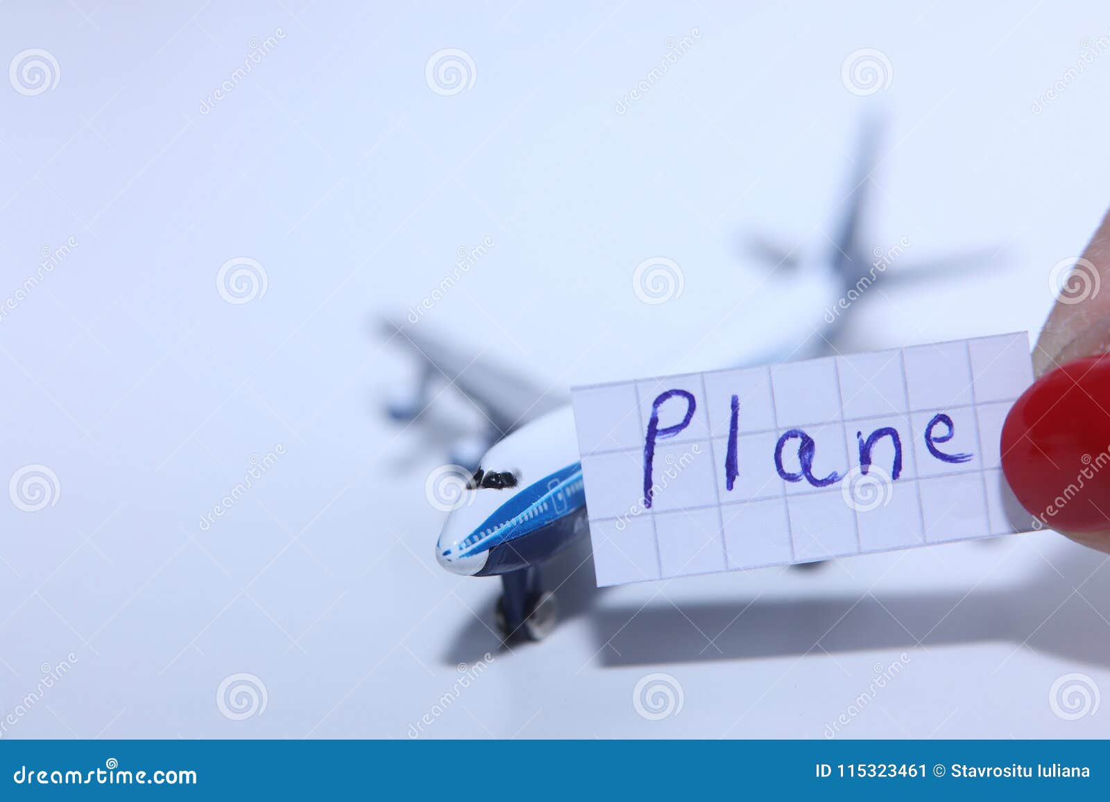 Plane Word Written on a White Note Stock Image - Image of word ...