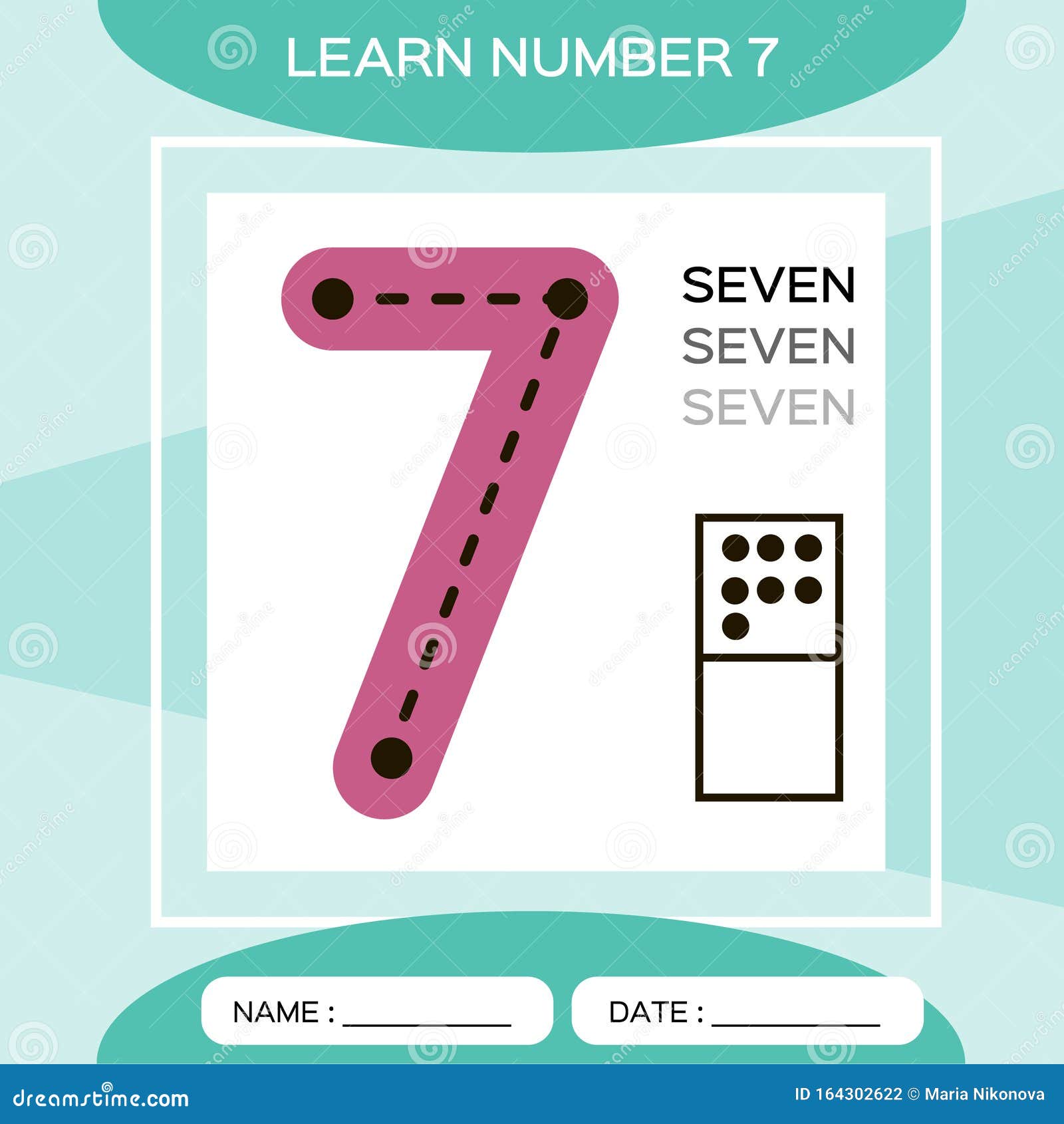 Learn Number 7. Seven. Children Educational Game. Kids Learning ...