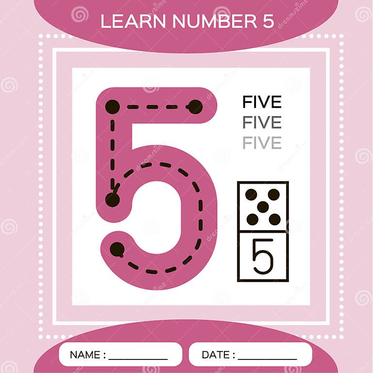 Learn Numbers 5. Five . Children Educational Game. Kids Learning ...