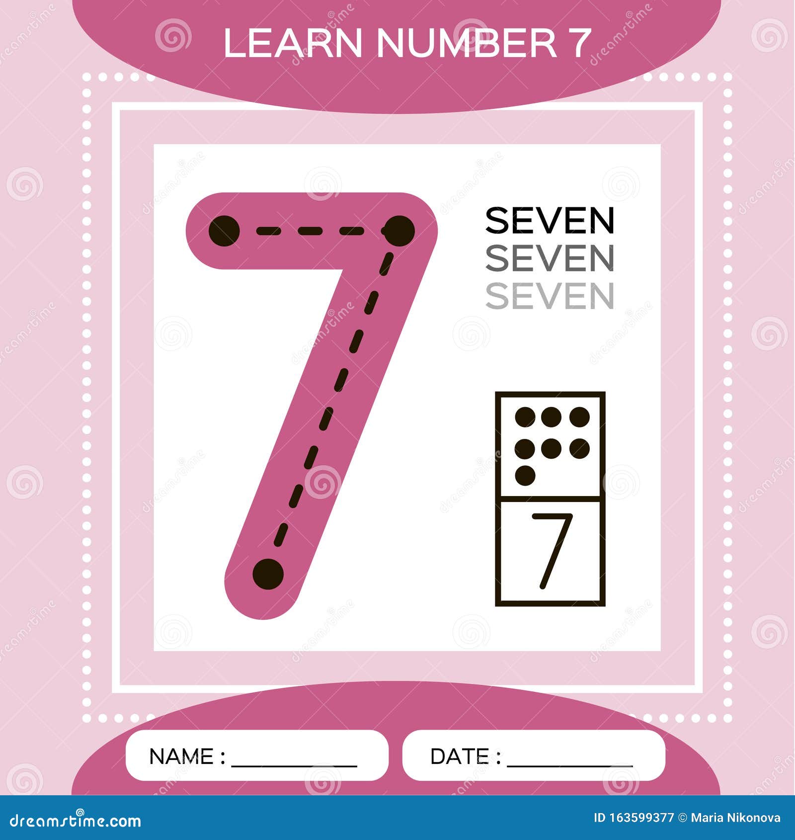 Learn Numbers 7. Seven . Children Educational Game. Kids Learning ...