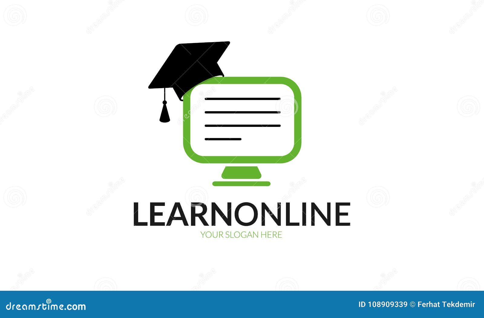 Learn Online Logo Template stock illustration. Illustration of ...