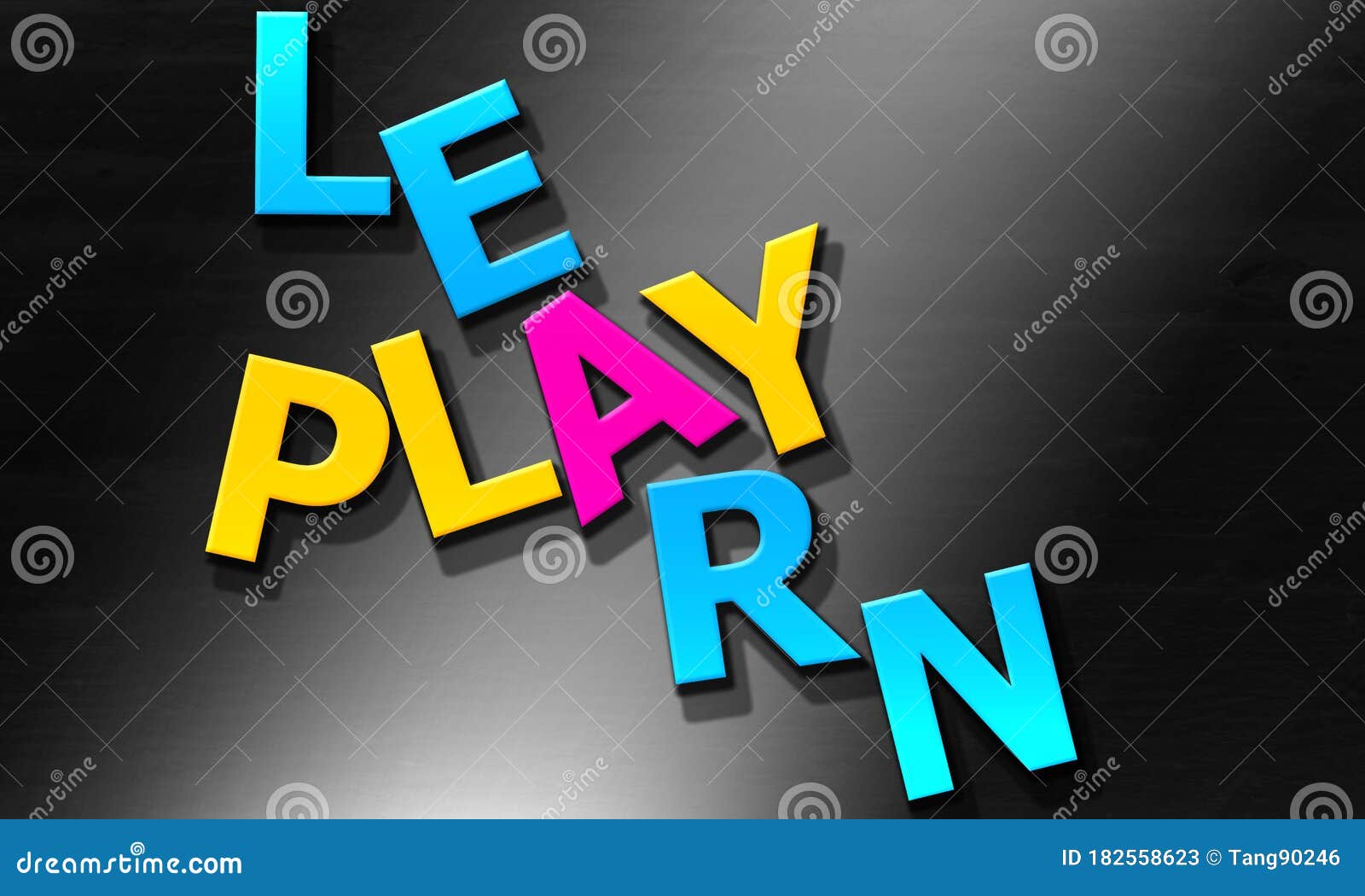 Learn and Play Word. Children Learning Concept Stock Illustration ...