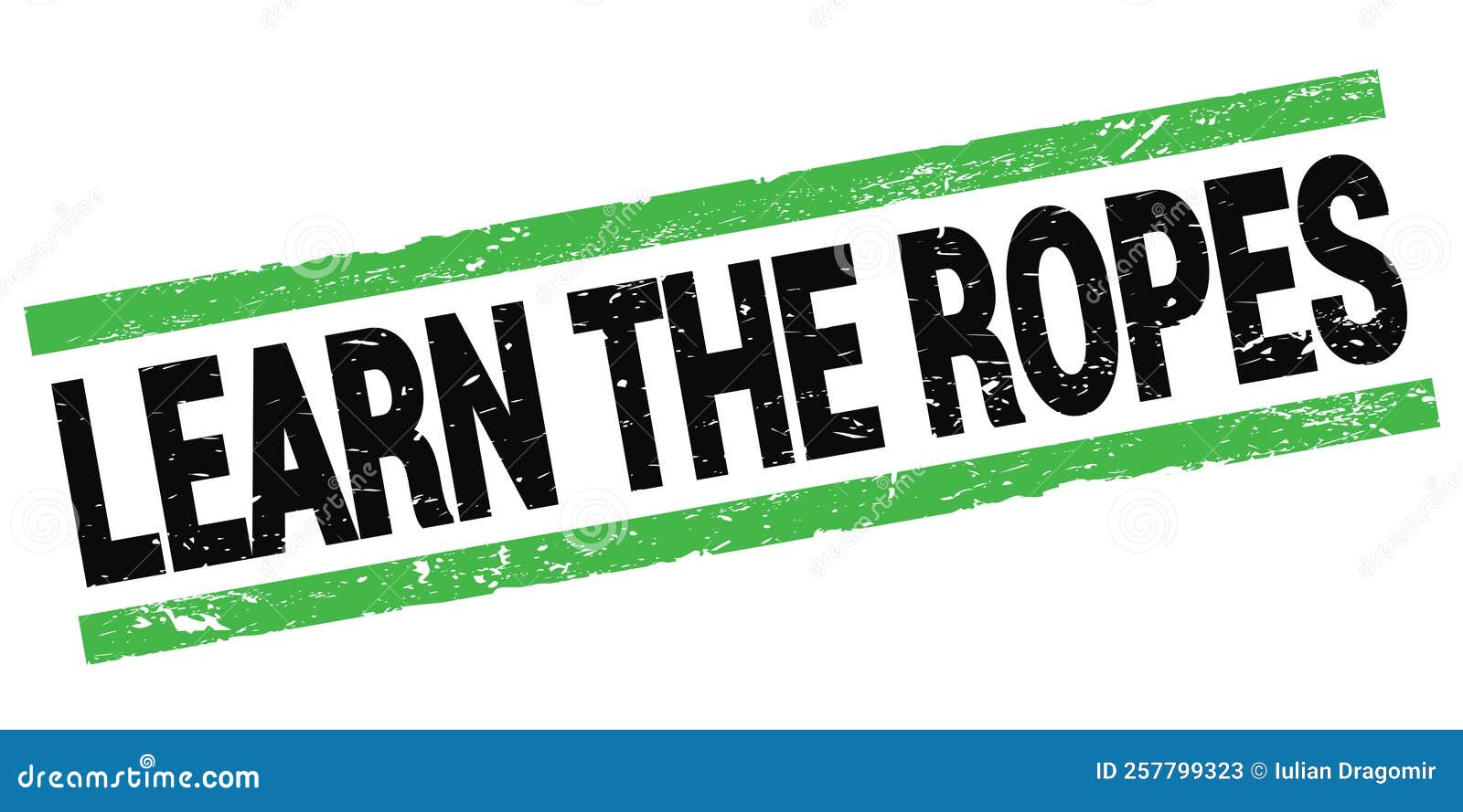 LEARN the ROPES Text on Black-green Rectangle Stamp Sign Stock ...