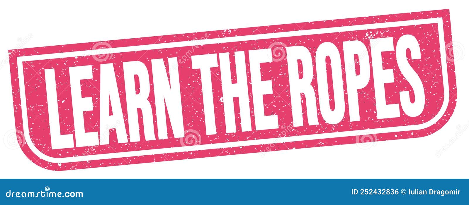 LEARN the ROPES Text Written on Pink Stamp Sign Stock Photo - Image of ...