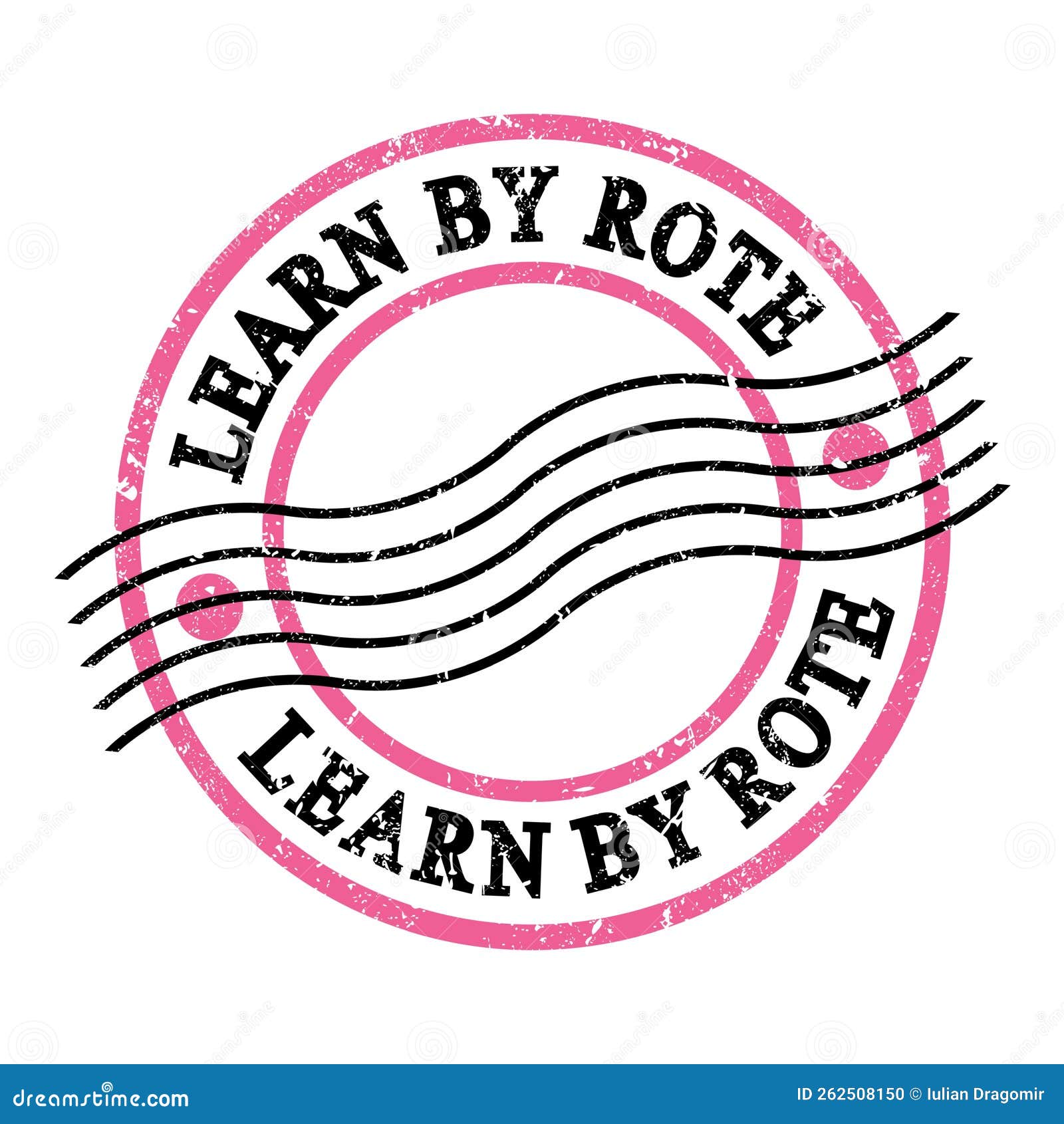 LEARN BY ROTE Text On Red Lines Stamp Sign Stock Photography ...