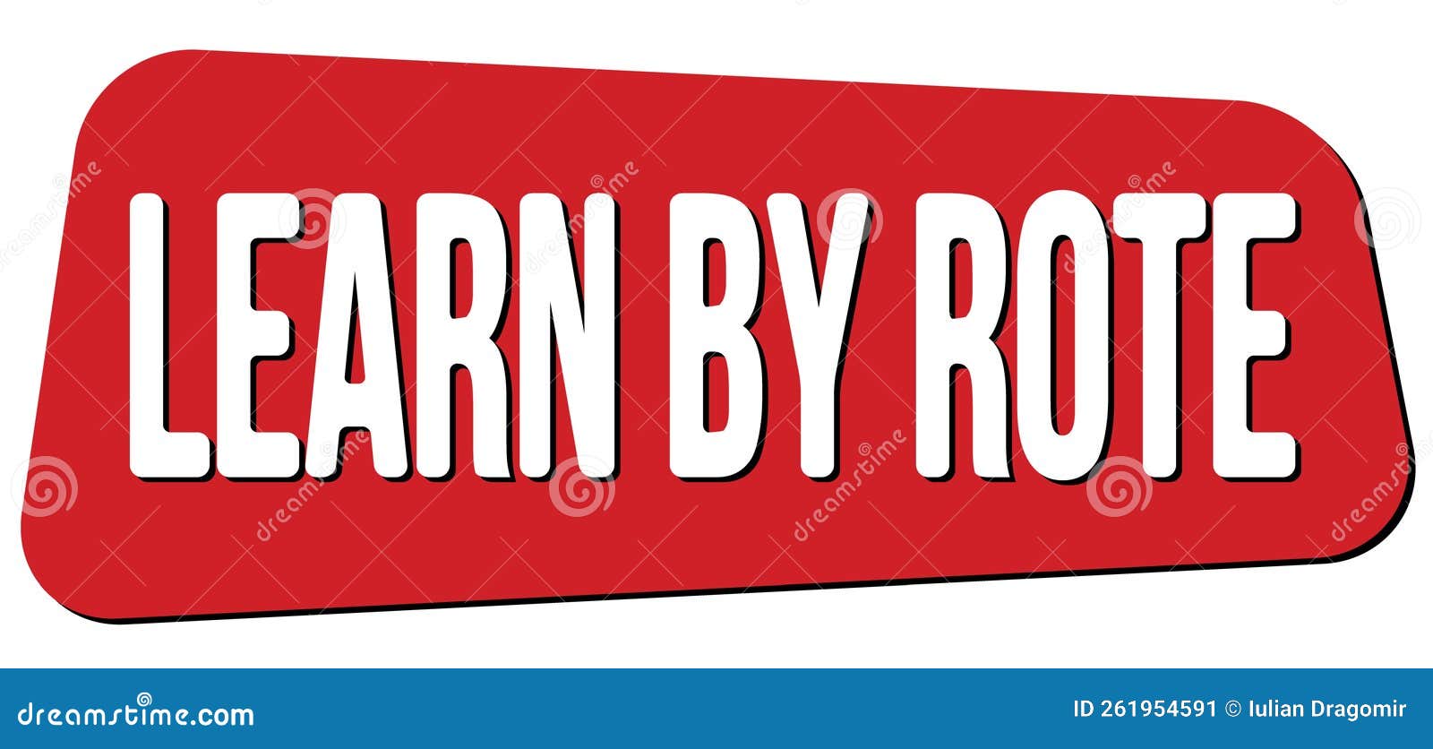 LEARN BY ROTE Text Written On Green-black Stamp Sign Royalty-Free Stock ...