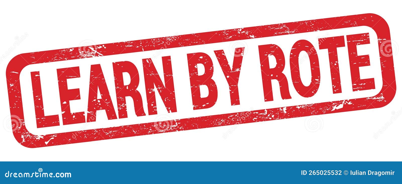 LEARN BY ROTE Text On Red Lines Stamp Sign Stock Photography ...