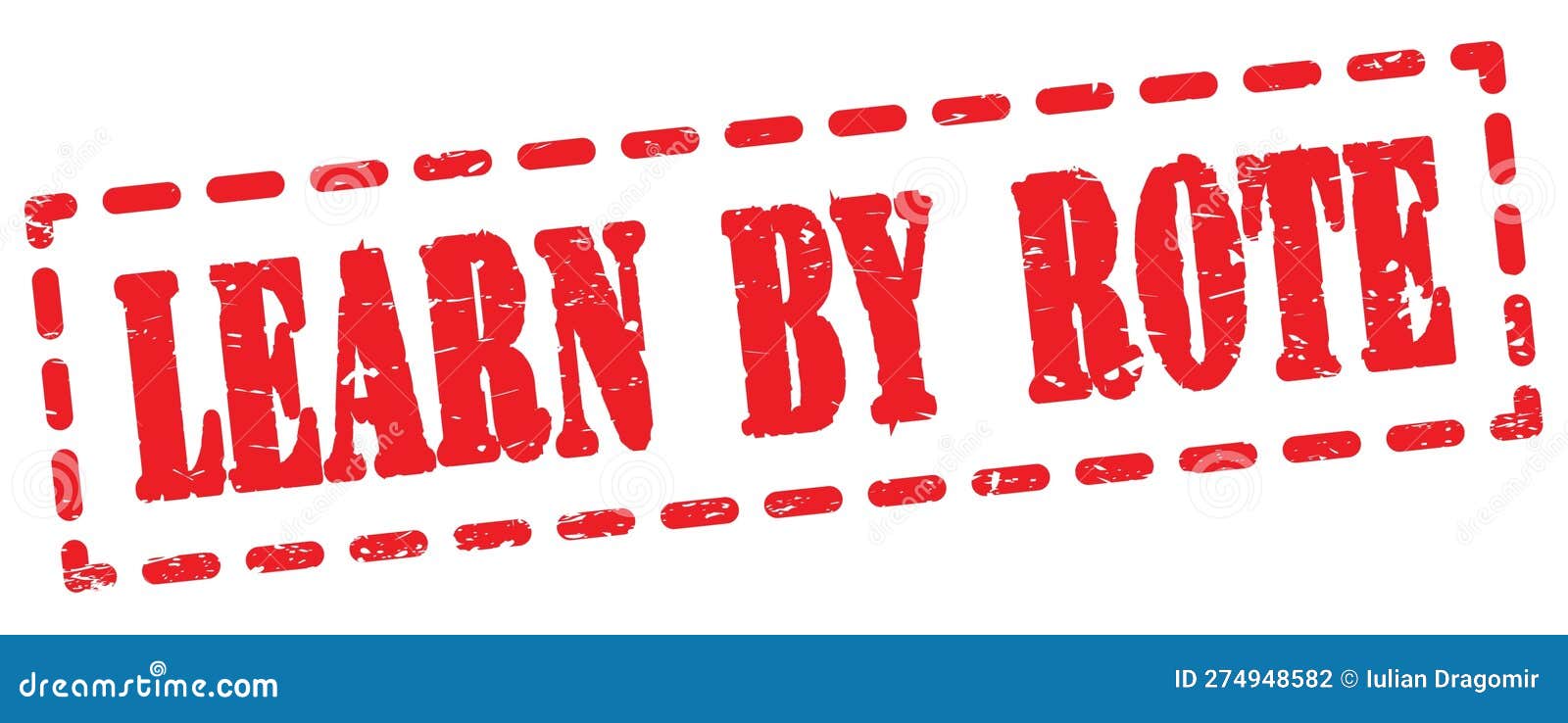 LEARN by ROTE Text Written on Red Stamp Sign Stock Illustration ...