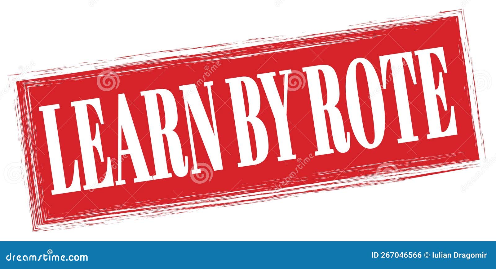 LEARN by ROTE Text Written on Red Stamp Sign Stock Illustration ...