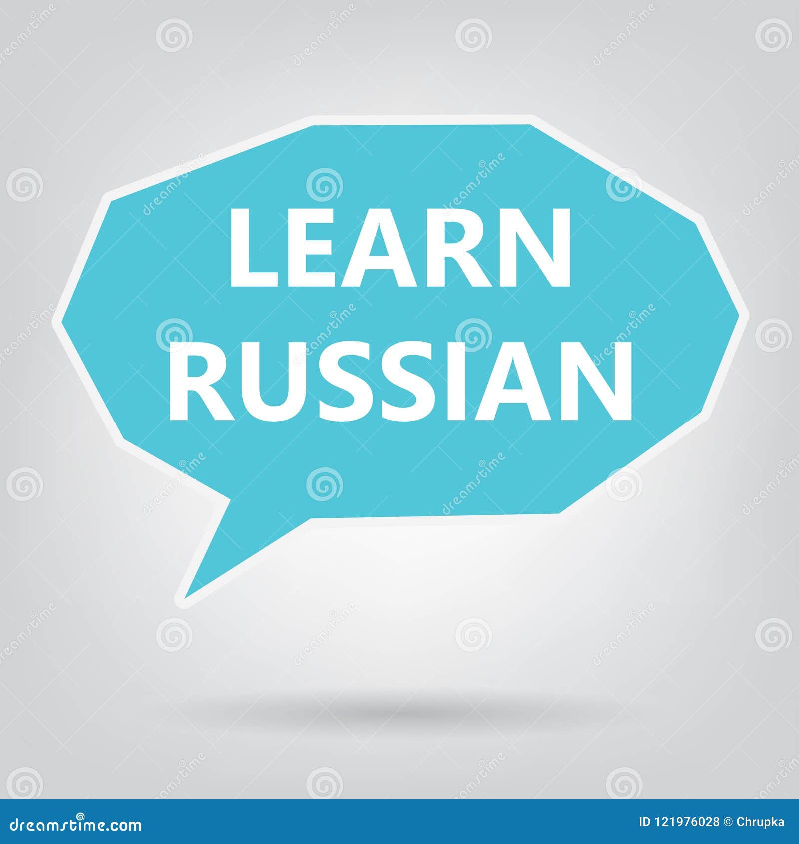 Learn Russian Written on Speech Bubble Stock Vector - Illustration of ...