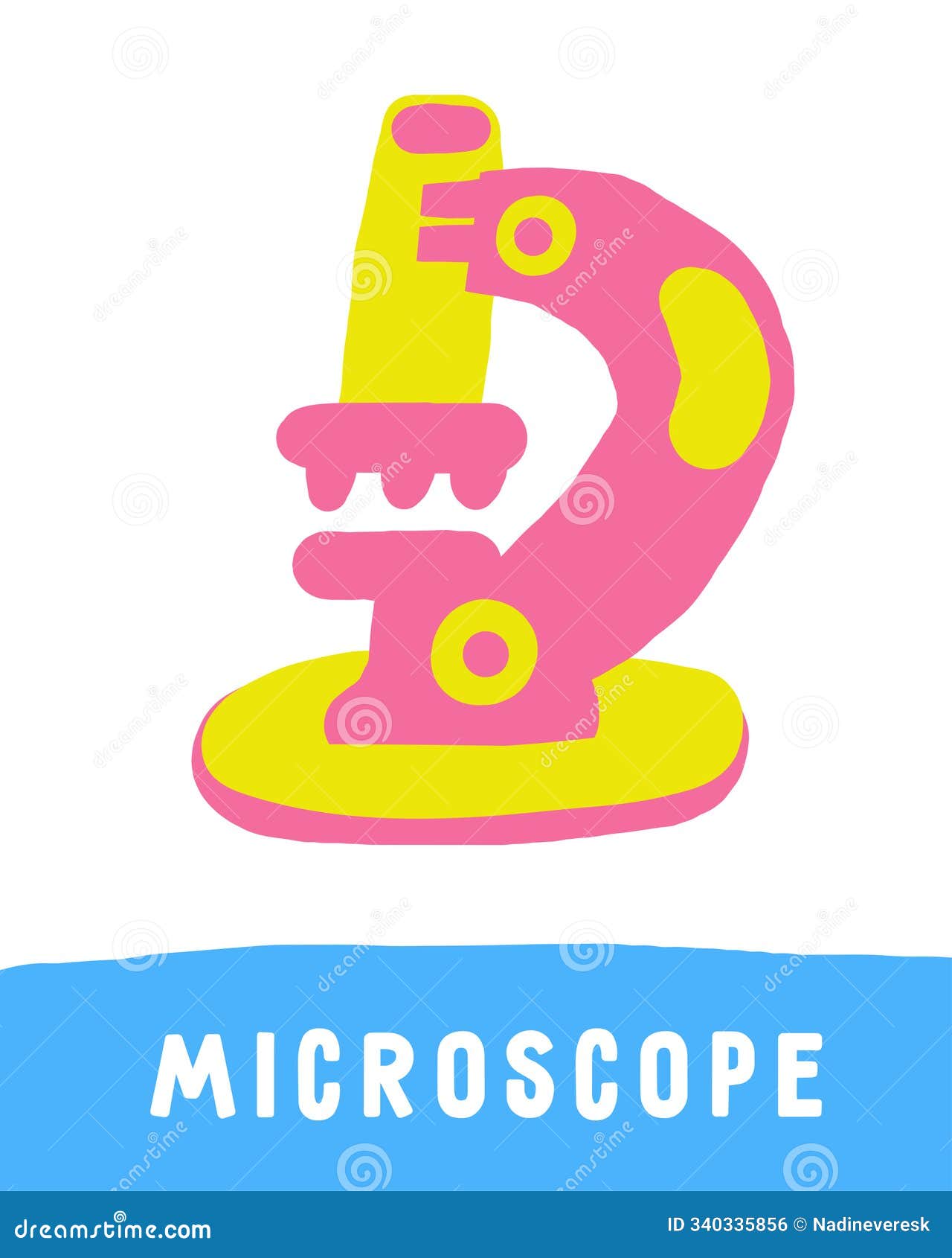 Learn Science Objects Flashcard For Kids Vector Illustration ...