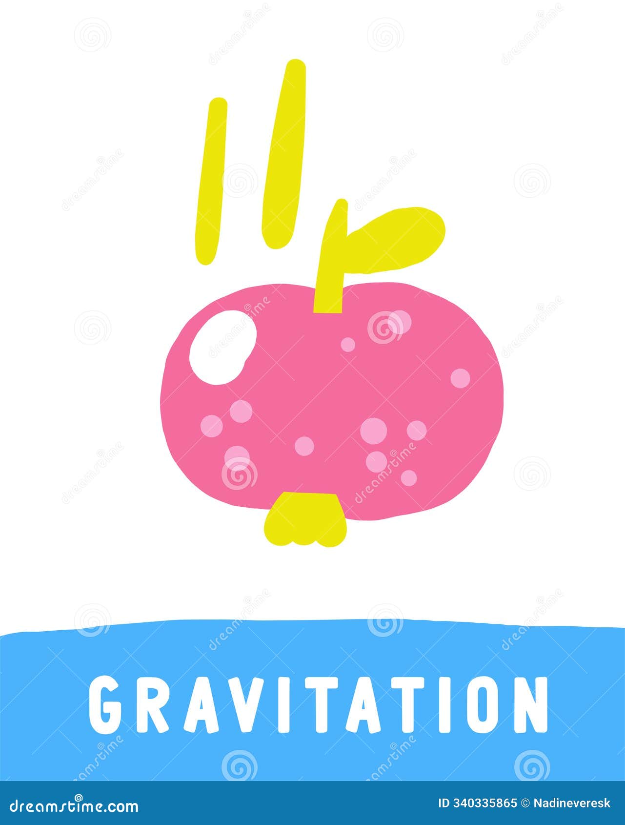 Learn Science Objects Flashcard For Kids Vector Illustration ...