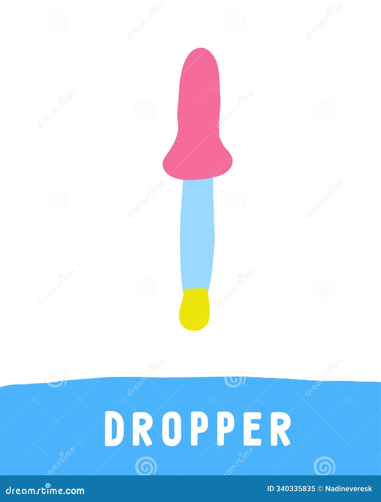 Learn Science Objects Flashcard for Kids Stock Illustration ...