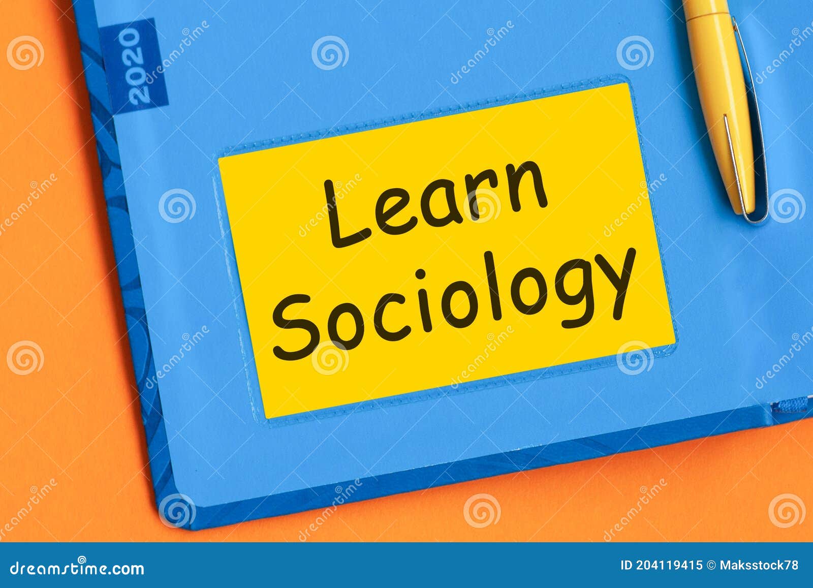 Learn Sociology the Word is Written in Black Letters on the Yellow ...
