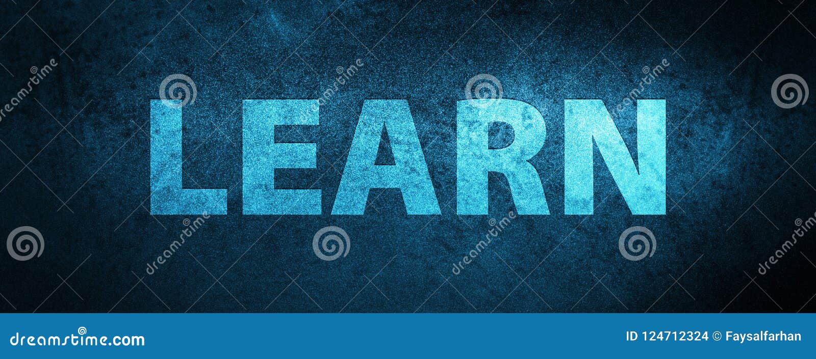 Learn Special Blue Banner Background Stock Illustration - Illustration ...