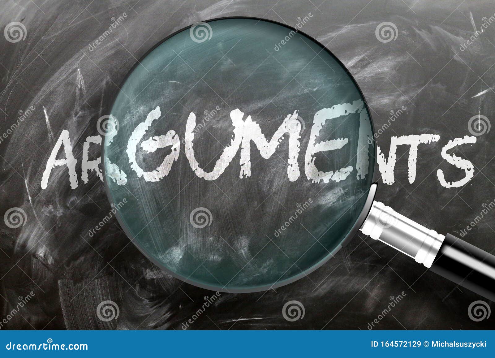 Learn, Study and Inspect Arguments - Pictured As a Magnifying Glass ...