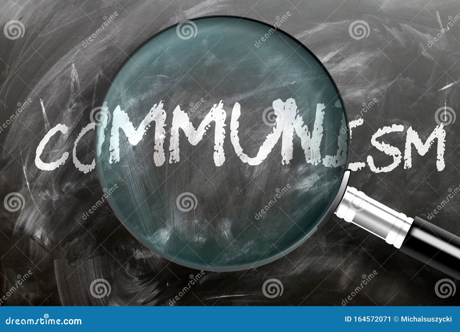 Learn, Study and Inspect Communism - Pictured As a Magnifying Glass ...