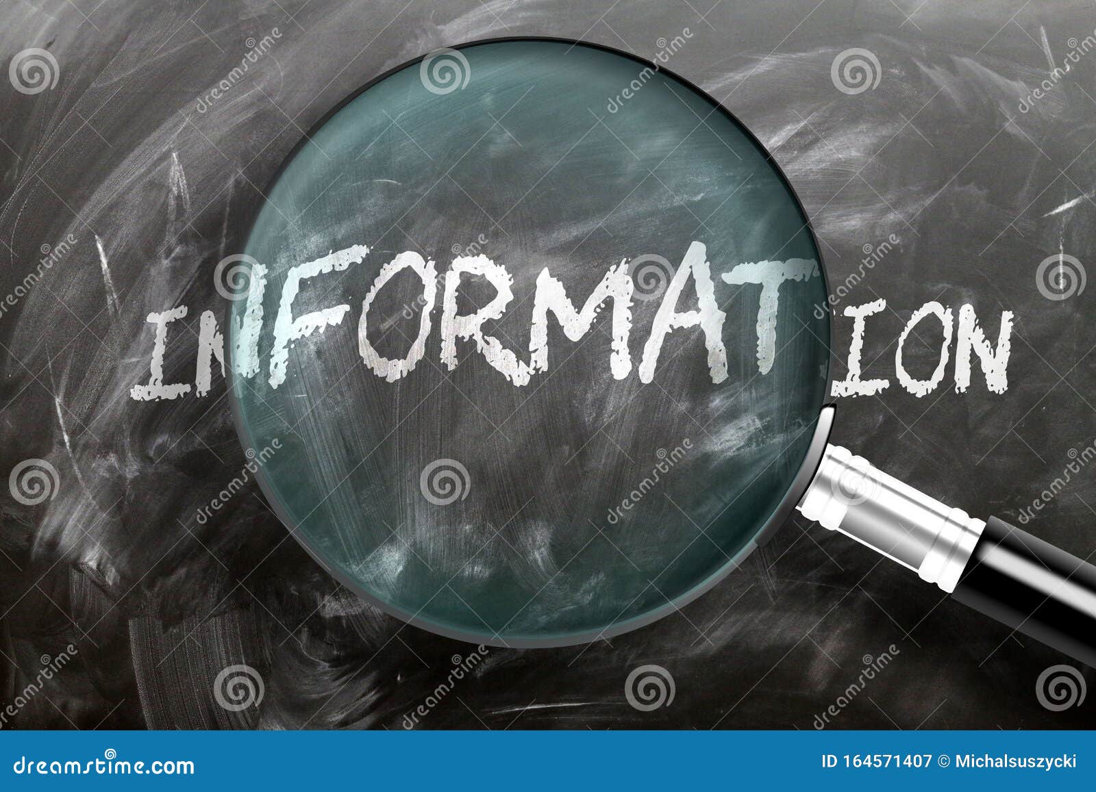 Learn, Study and Inspect Information - Pictured As a Magnifying Glass ...