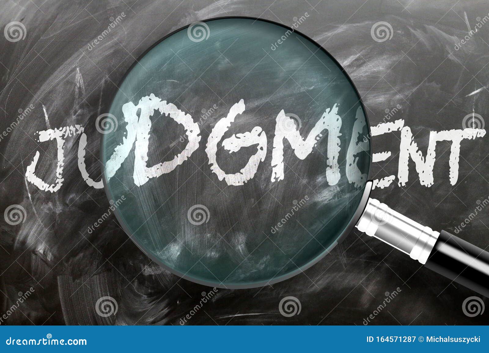 Learn, Study and Inspect Judgment - Pictured As a Magnifying Glass ...
