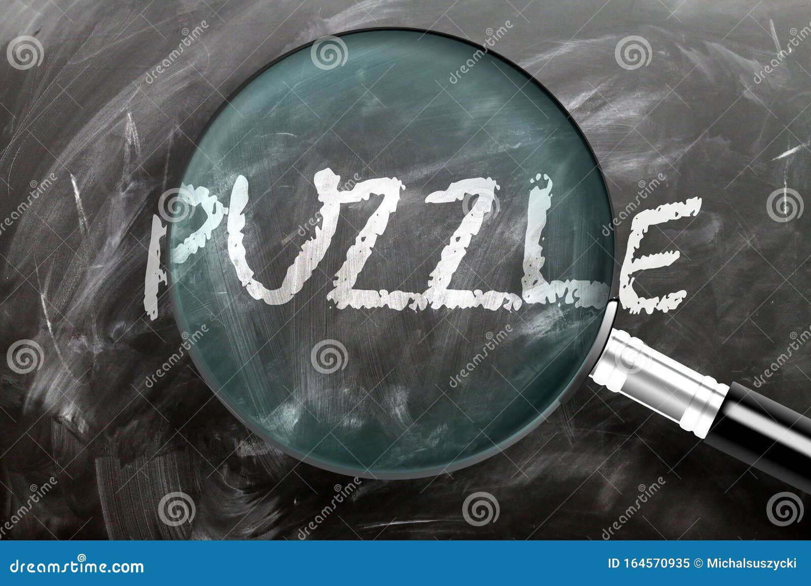 Learn, Study and Inspect Puzzle - Pictured As a Magnifying Glass ...