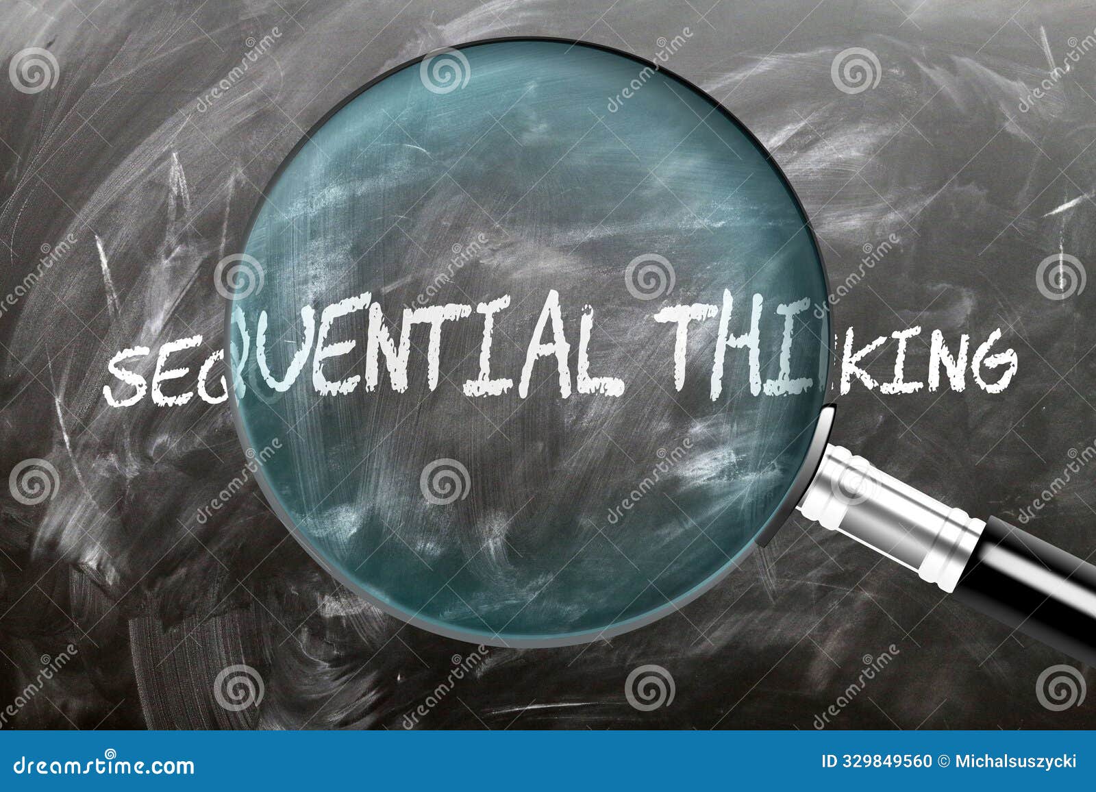 Learn, Study and Inspect Sequential Thinking. a Magnifying Glass ...