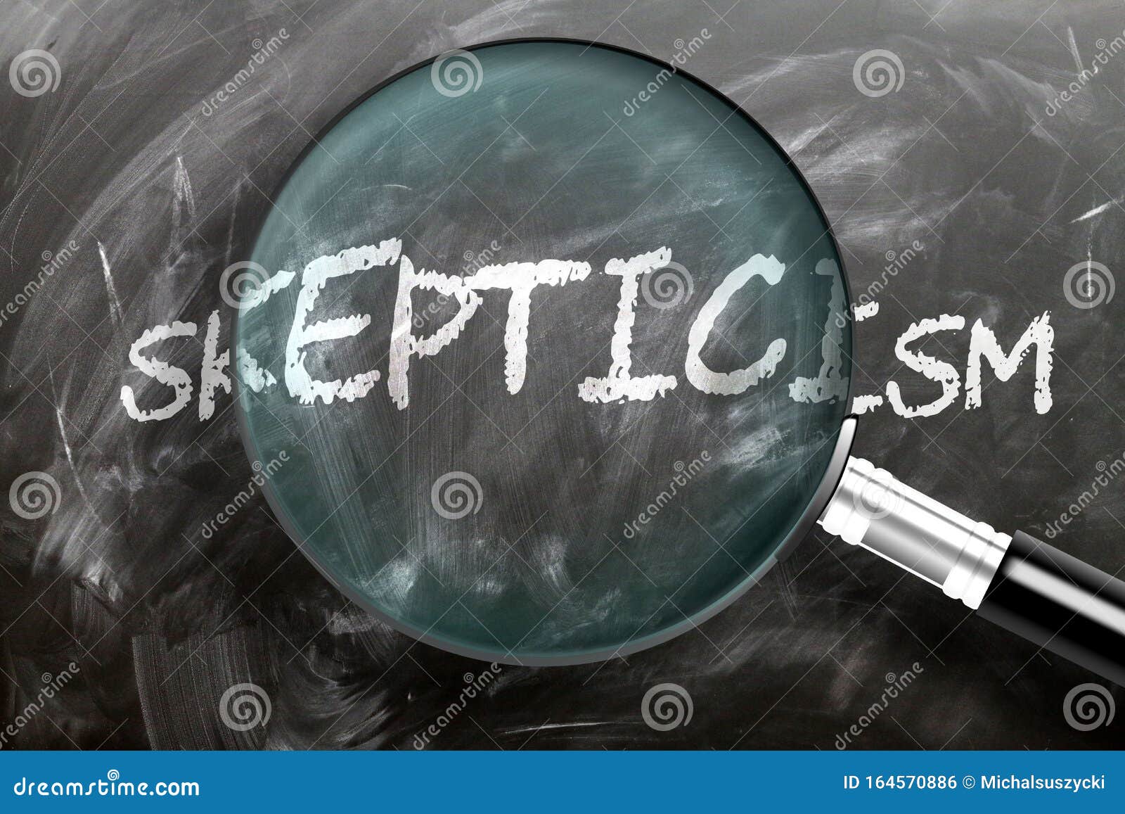 Learn, Study and Inspect Skepticism - Pictured As a Magnifying Glass ...