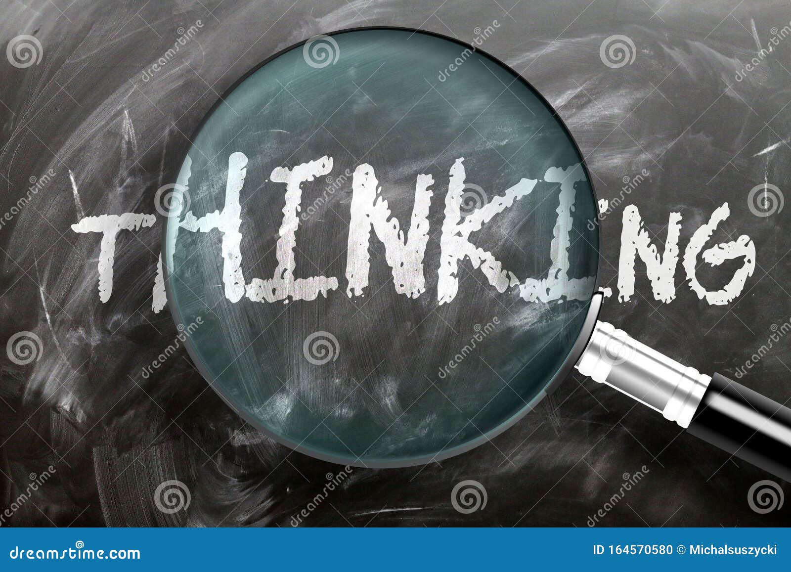 Learn, Study and Inspect Thinking - Pictured As a Magnifying Glass ...