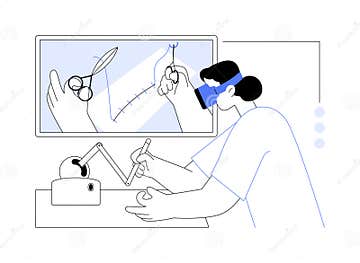 Learn Surgery in VR Abstract Concept Vector Illustration. Stock Vector ...