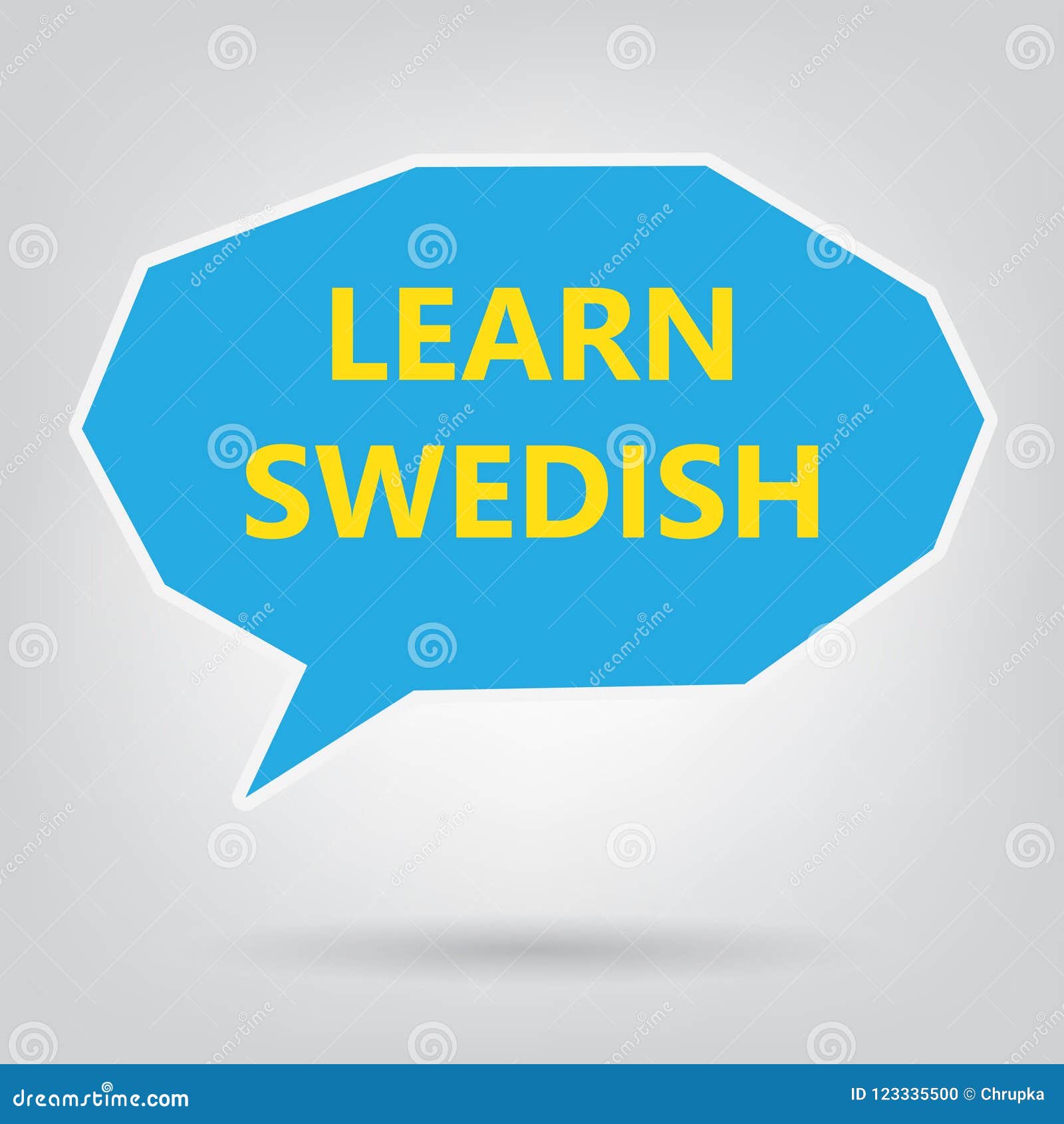 Learn Swedish Written on Speech Bubble Stock Vector - Illustration of ...