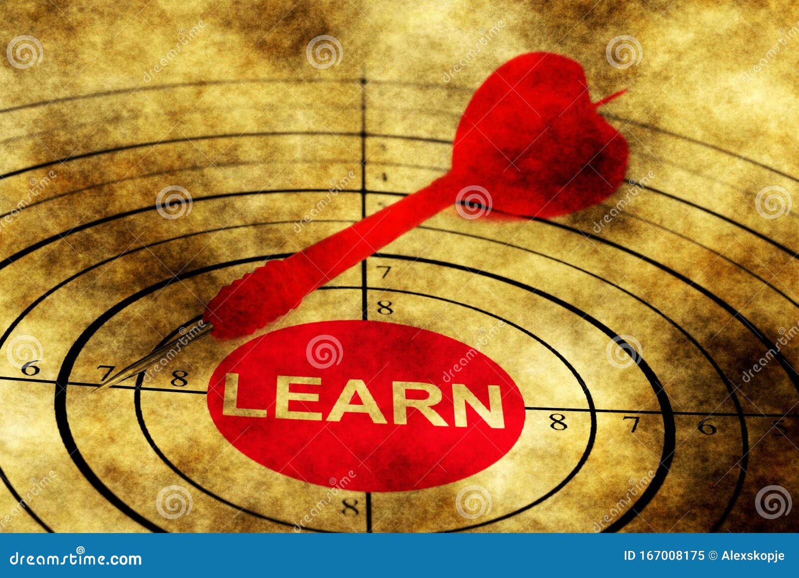 Learn Target Grunge Concept Stock Image - Image of education, close ...