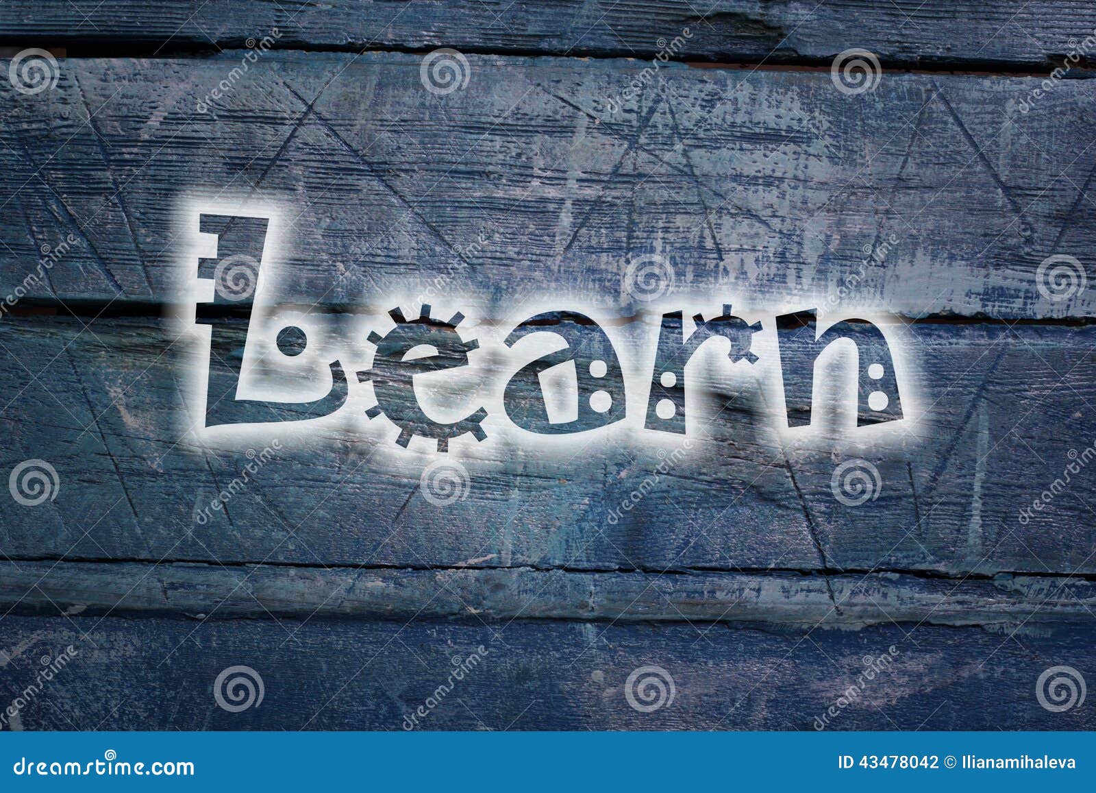 Learn text on background stock illustration. Illustration of blackboard ...