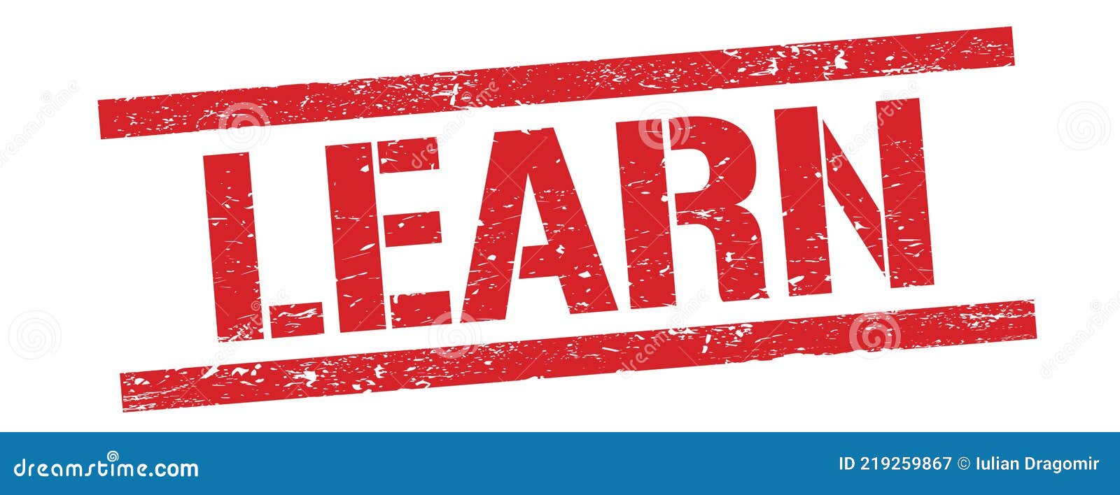 LEARN Text on Red Vintage Lines Stamp Stock Illustration - Illustration ...