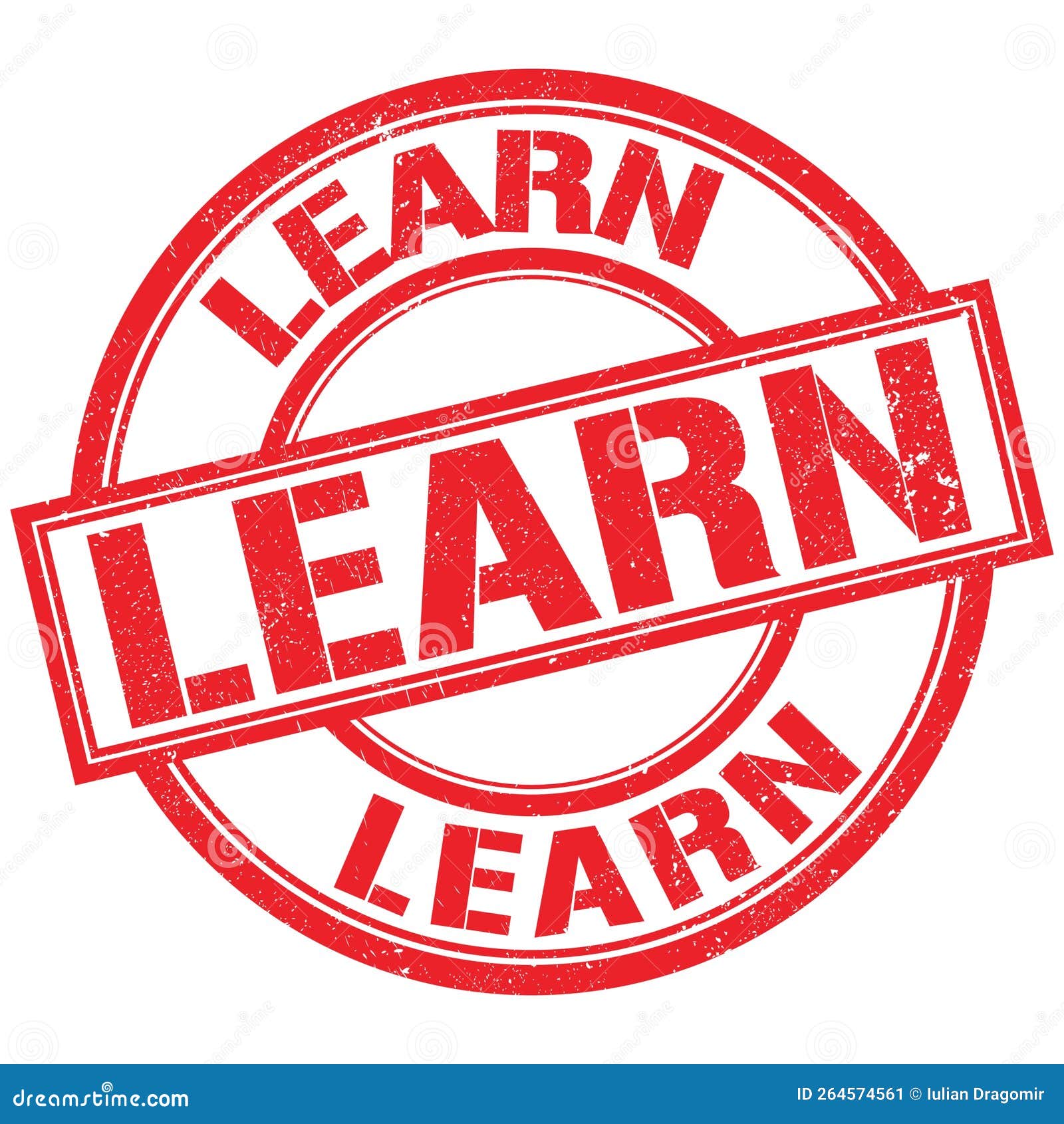 LEARN Text Written on Red Stamp Sign Stock Illustration - Illustration ...