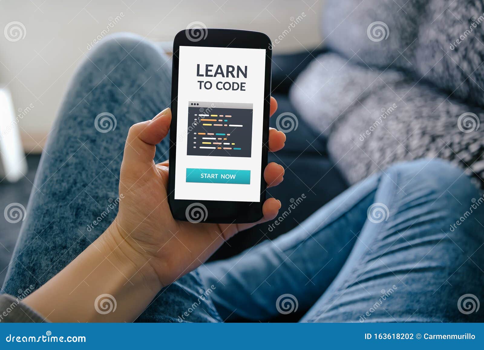 Learn to code concept stock photo. Image of developer - 163618202