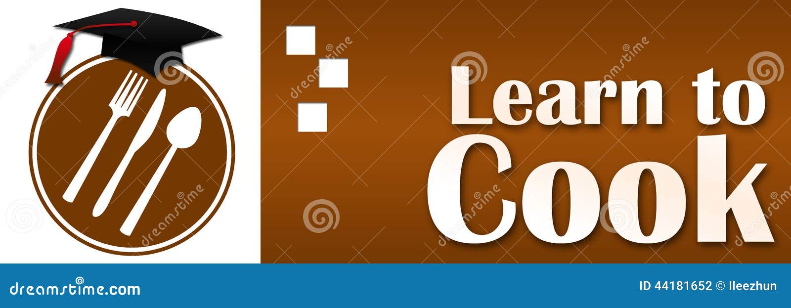 Learn To Cook Banner stock illustration. Illustration of fork - 44181652