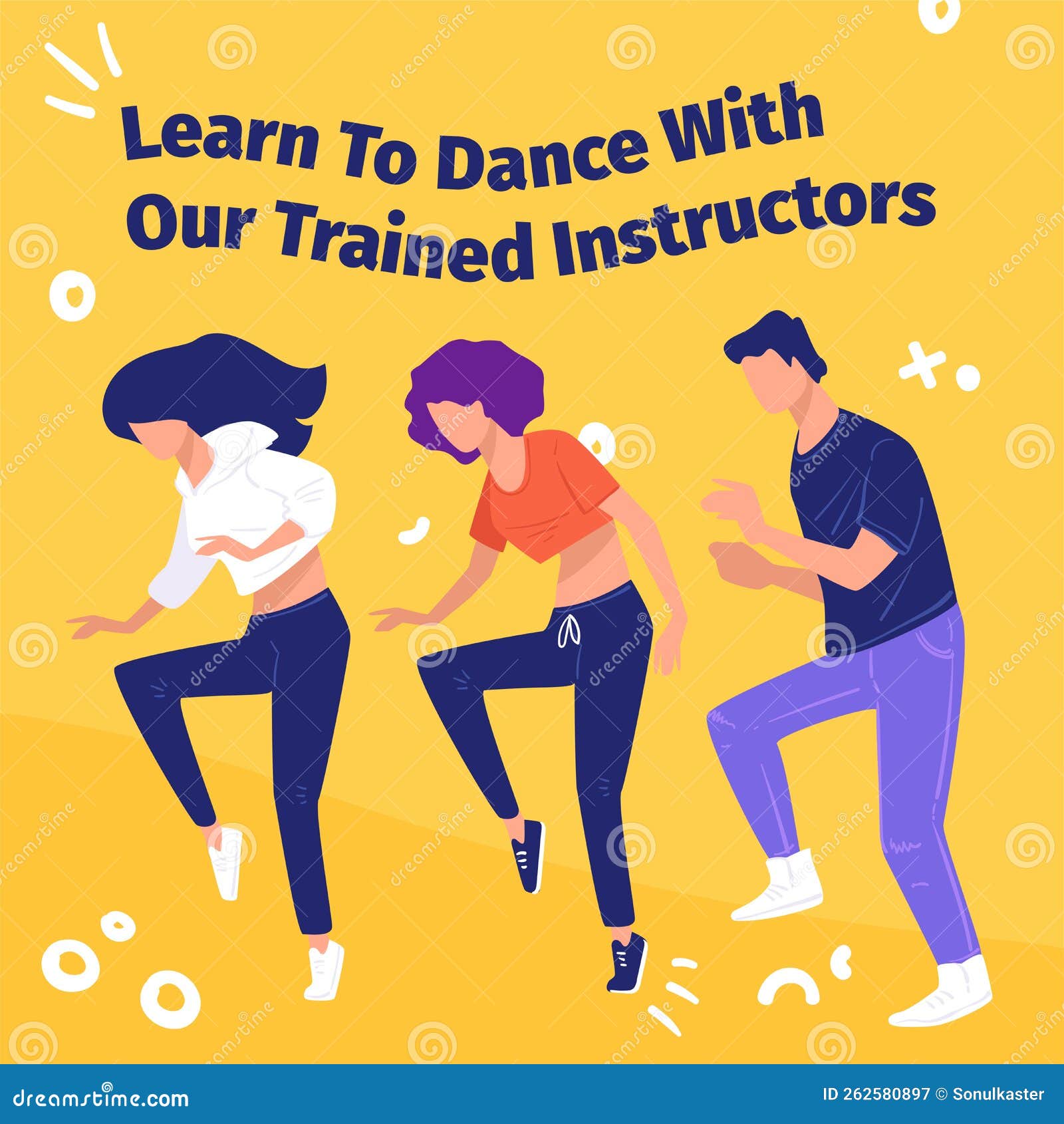 Learn To Dance with Our Trained Instructors Vector Stock Vector ...