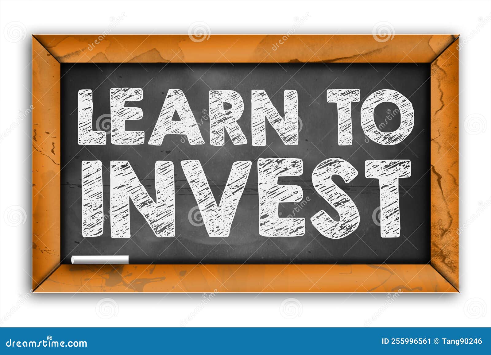 Learn To Invest Text Written on Chalk Board Stock Illustration ...