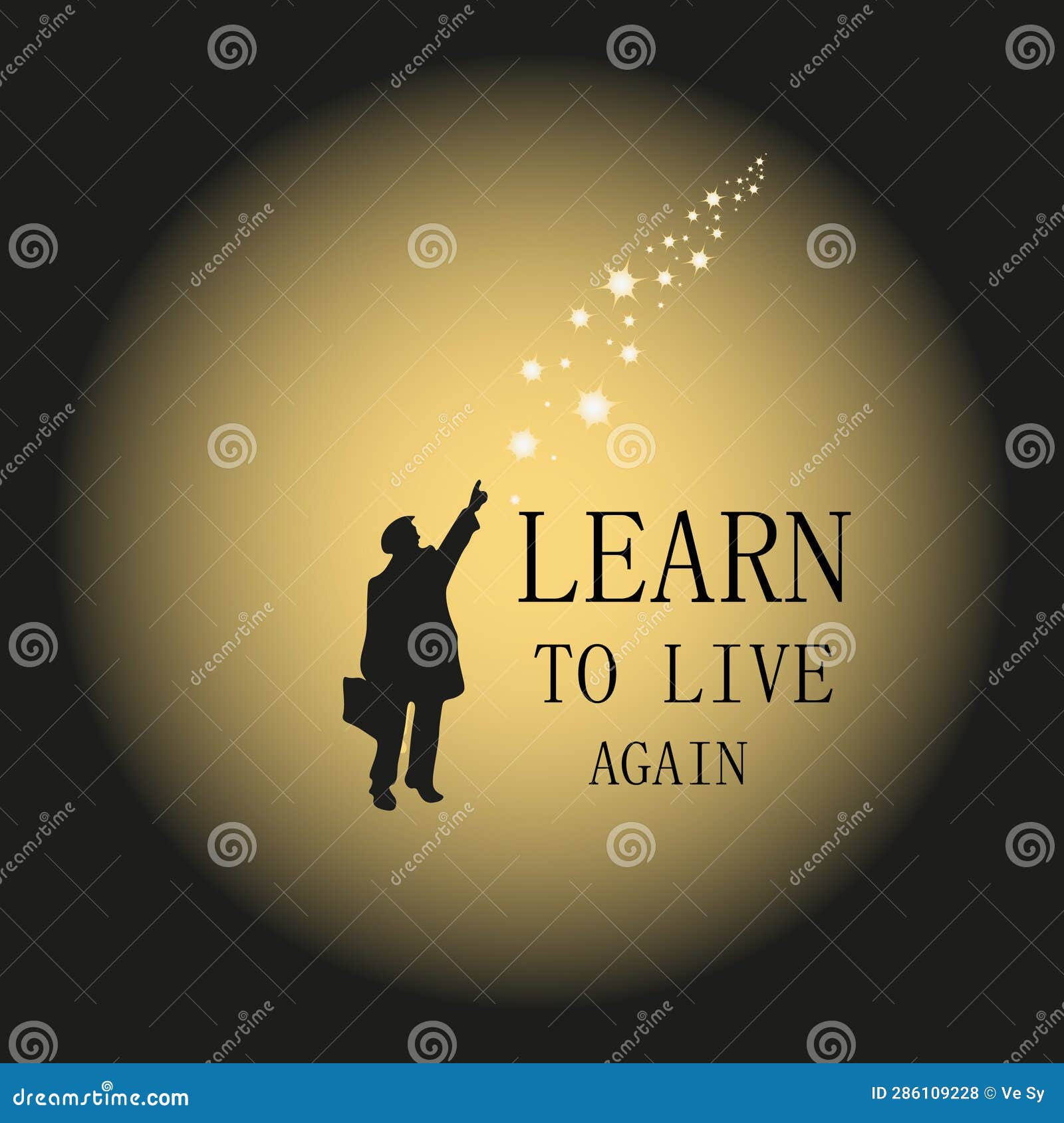 LEARN TO LIVE AGAIN POSTER stock illustration. Illustration of organ ...