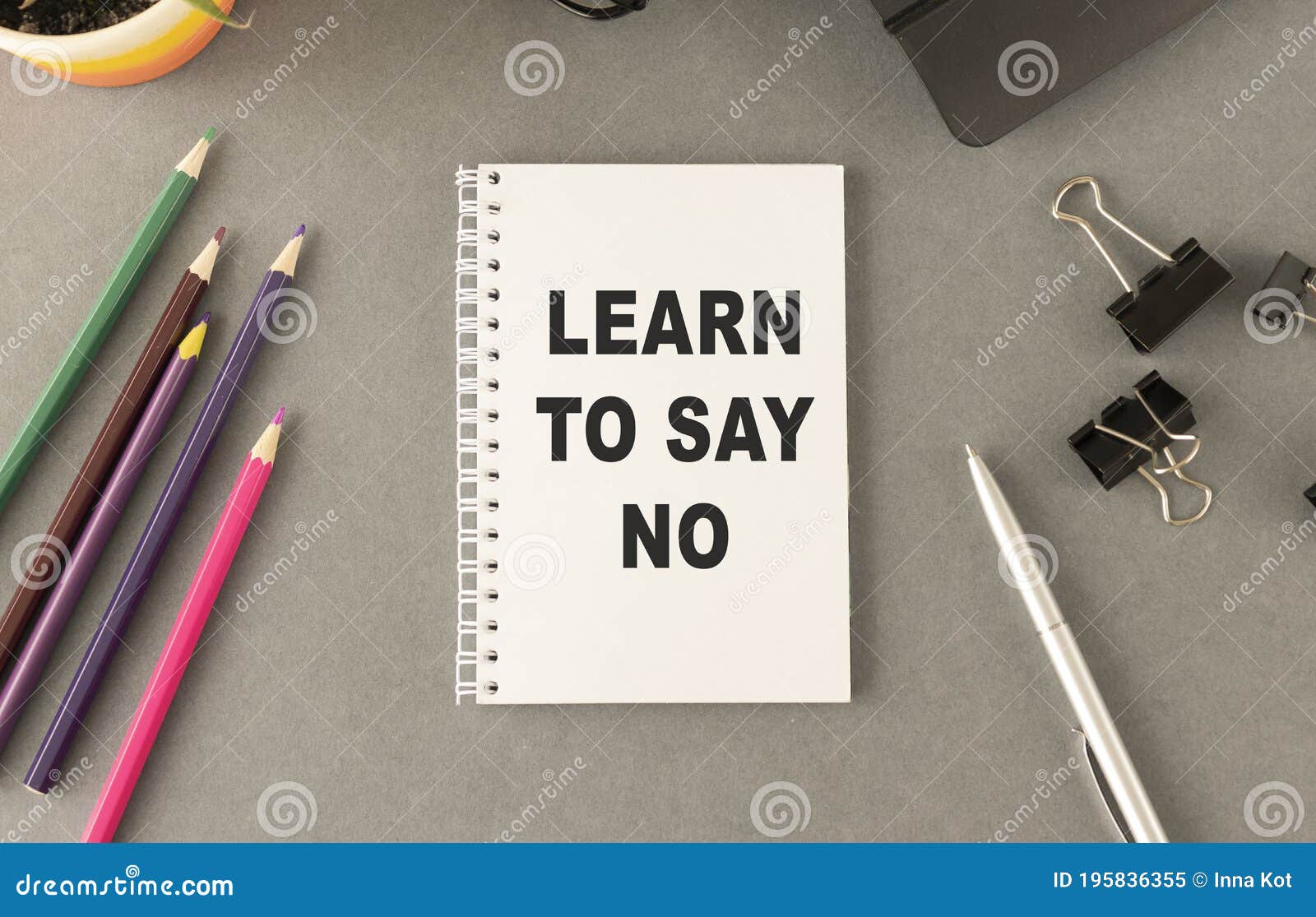 Learn To Say No - Advice or Reminder Stock Image - Image of advice ...