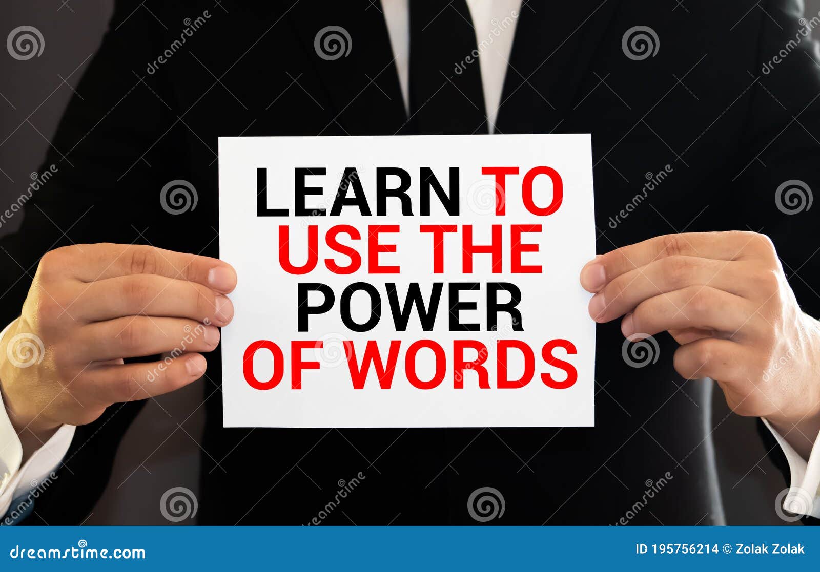 Learn To Use the Power of Words on Notebook Stock Photo - Image of ...