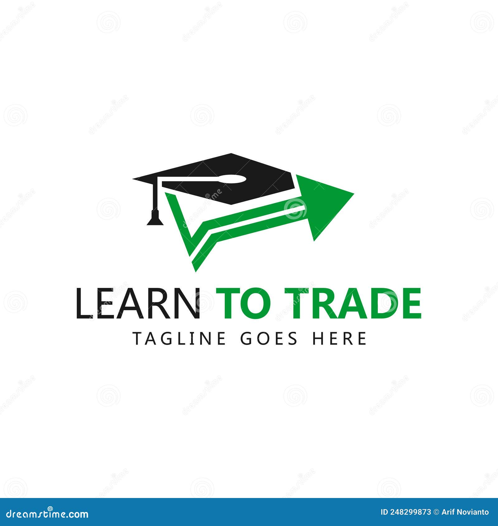Learn Trading Illustration Logo Design Stock Vector - Illustration of ...