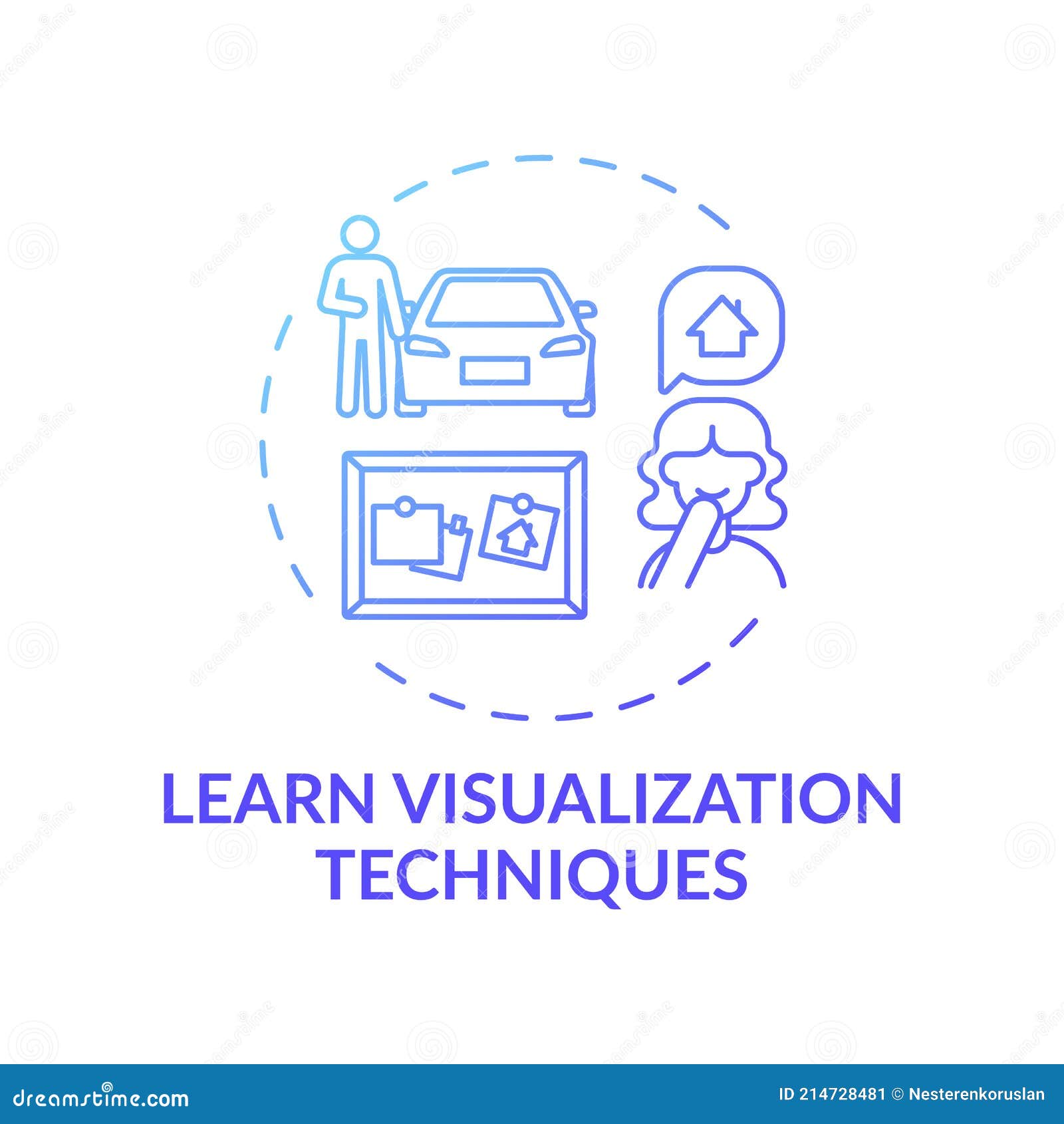 Visualization Skill Icon Of 3 Types. Isolated Vector Sign Symbol ...