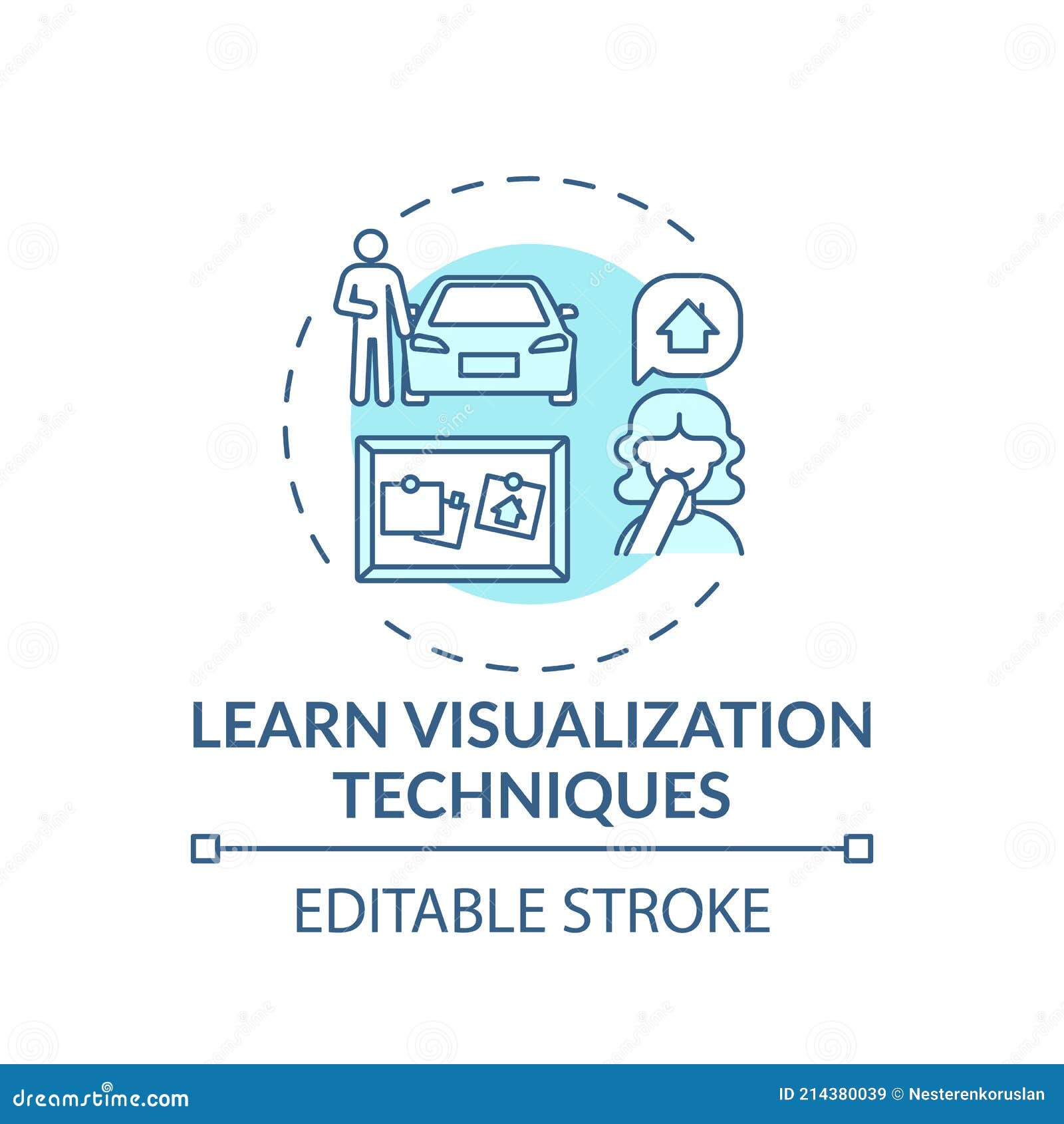 Visualization Skill Icon Of 3 Types. Isolated Vector Sign Symbol ...