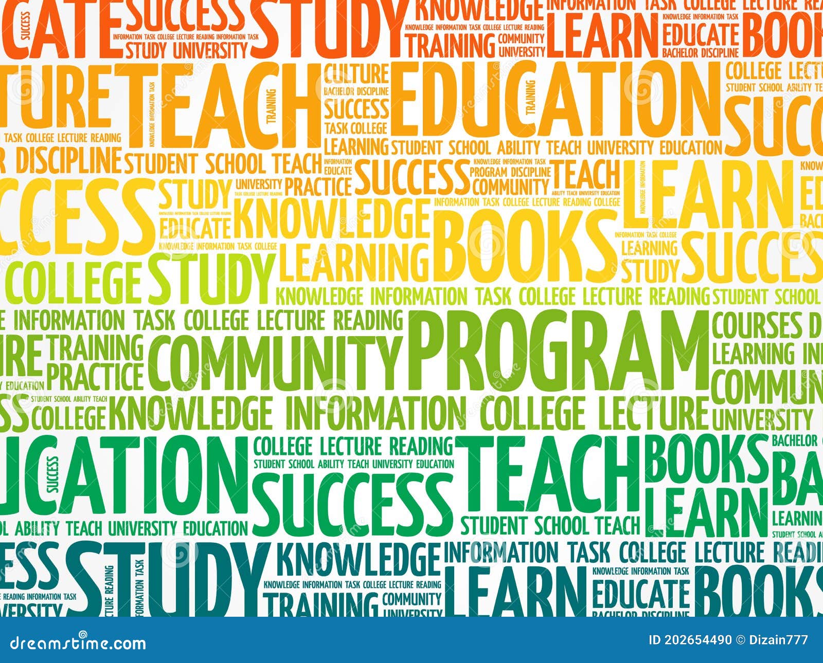 LEARN Word Cloud Collage, Education Concept Background Stock ...