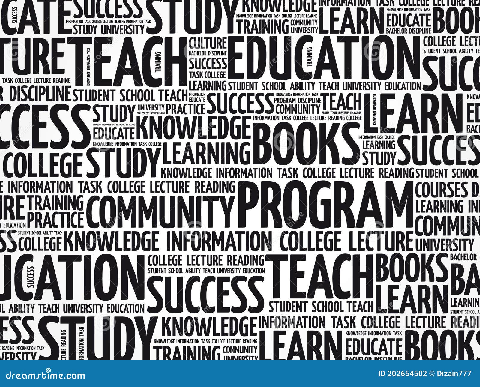 LEARN Word Cloud Collage, Education Concept Background Stock ...