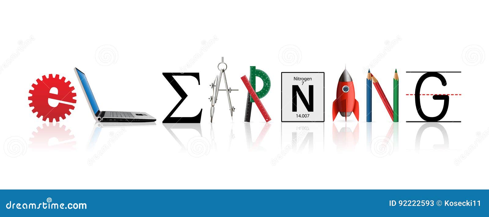 Learn Word Concept - Knowledge and Elearning Stock Vector ...