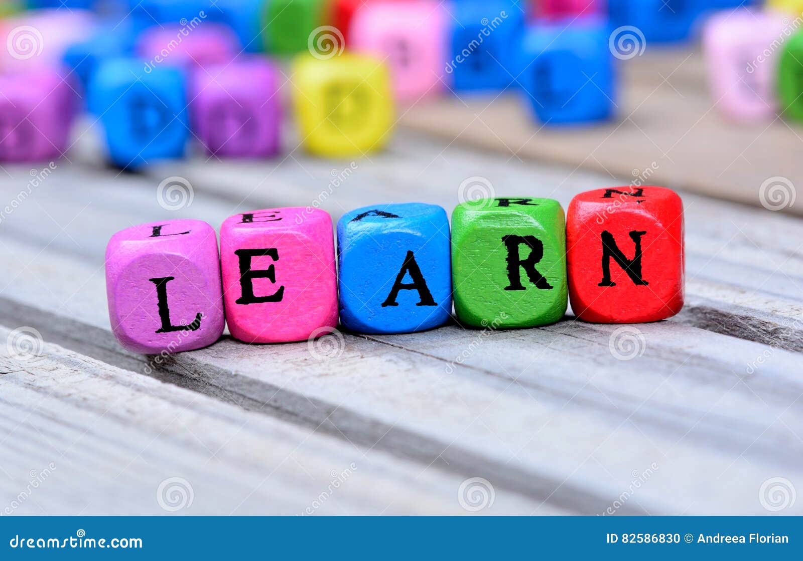 Learn word on table stock photo. Image of letter, business - 82586830