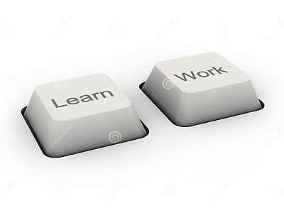 Learn and Work buttons stock illustration. Illustration of design - 8449516