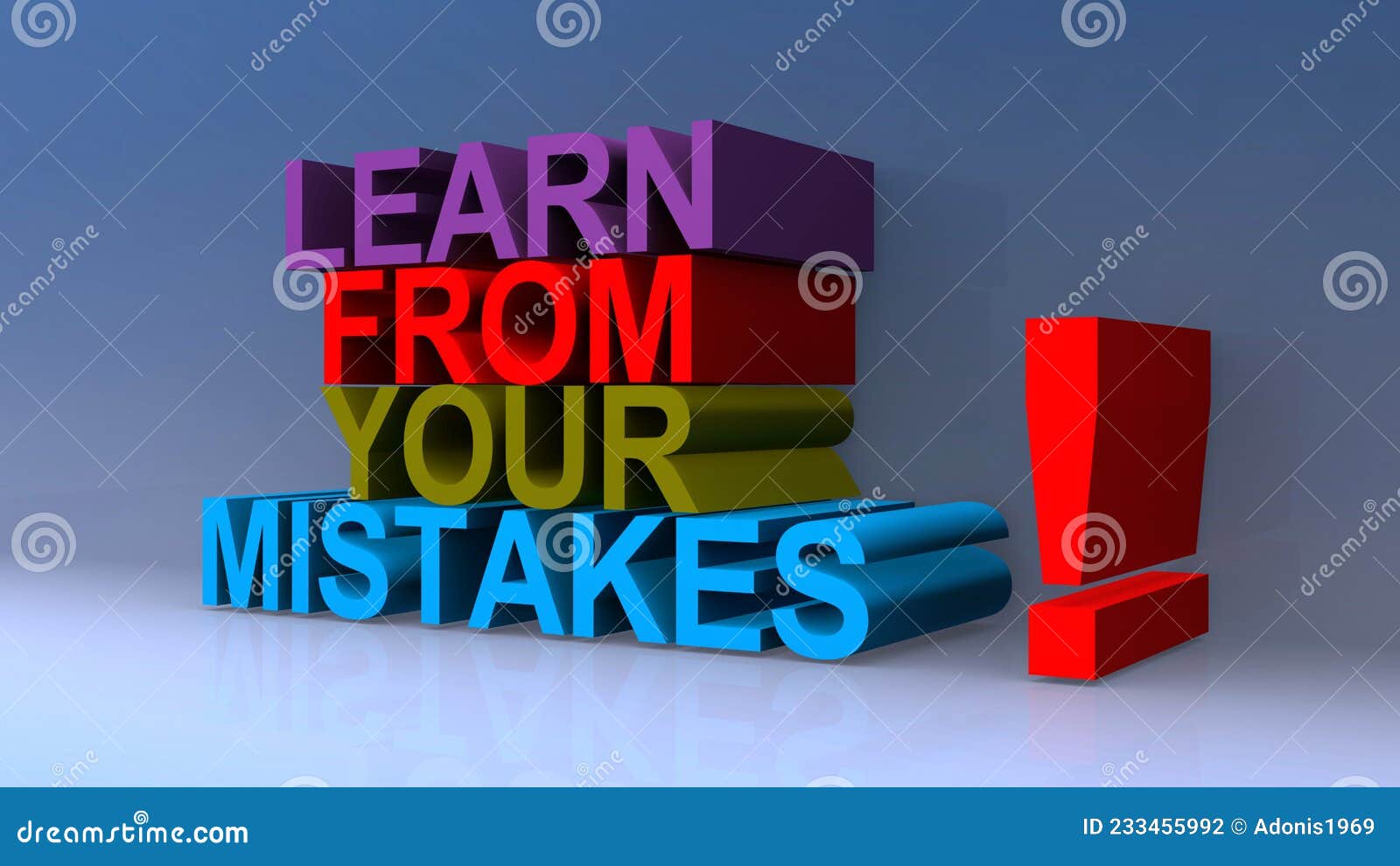 Learn from Your Mistakes on Blue Stock Illustration - Illustration of ... Learn from Your Mistakes on Blue Stock Illustration - Illustration of ...